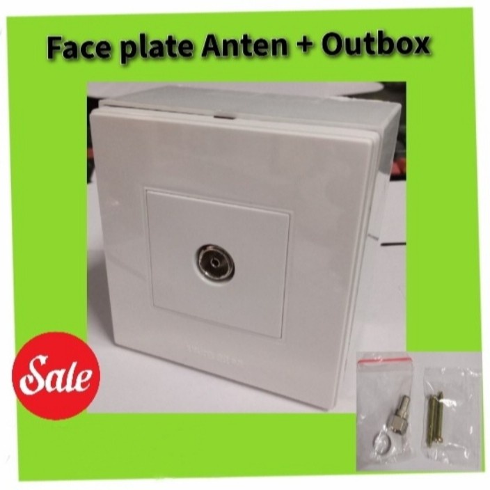Jual Faceplate Antena TV + Outbow / Wallplate Antena TV 1 Hole | Shopee ...