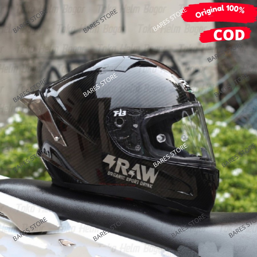 Jual Helm full face original rsv ff500 carbon paket ganteng visor clear ...