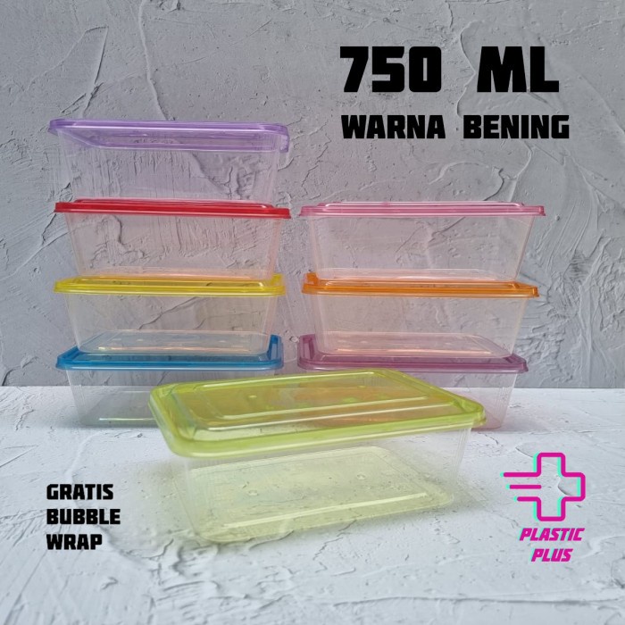 Jual NEW Thinwall 750 ml Warna/Box Kotak Plastik Warna/Thinwall Warna ...