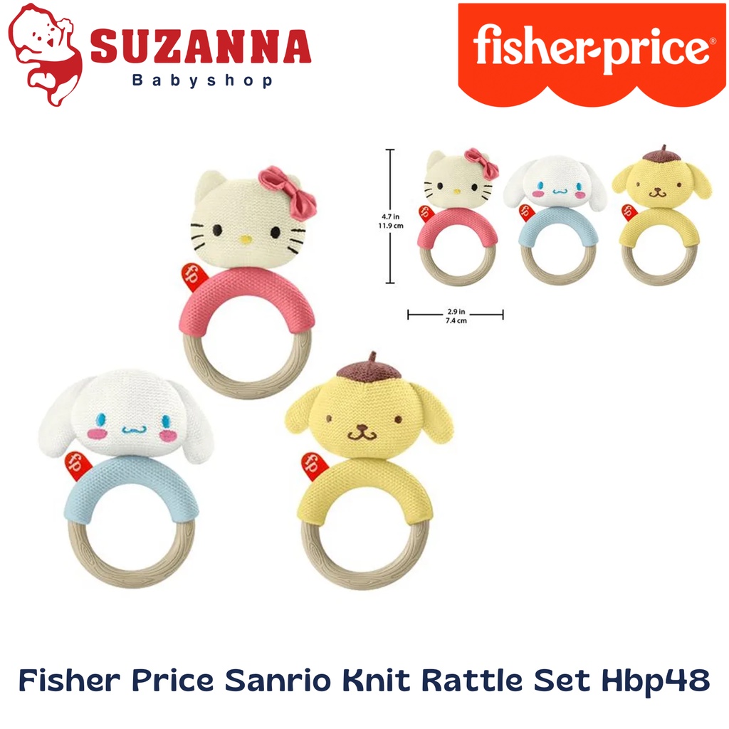 Jual Fisher Price Sanrio Knit Rattle Set Hbp48 | Shopee Indonesia