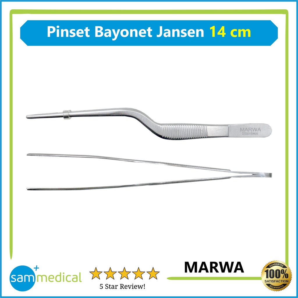 Jual MARWA Pinset Bayonet Jansen / Pinset Hidung / Nasal Forcep 14cm ...