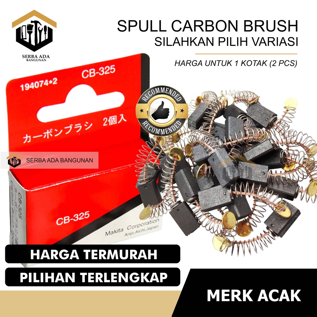 Jual Carbon Brush/ Arang/ Spull makita CB 153/ 51/ 64/ 100/ 411/ 41 / 259 / 203 / 250 / 408 ...