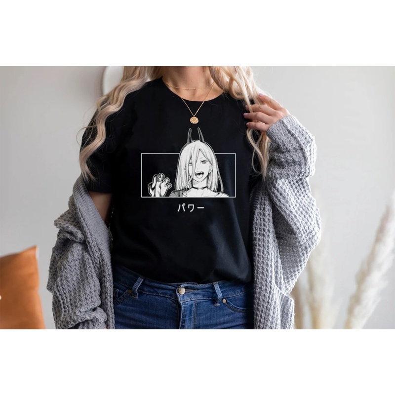Jual baju Tshirt Power Eyes Anime Manga Chainsaw Man Premium Unisex ...
