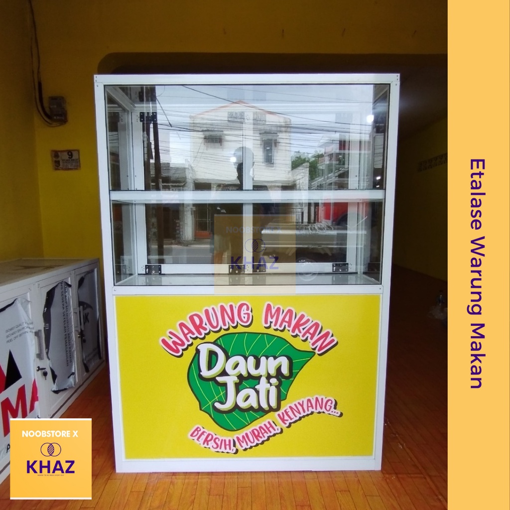 Jual Etalase/Showcase Kaca Warung Makan Alumunium | Shopee Indonesia