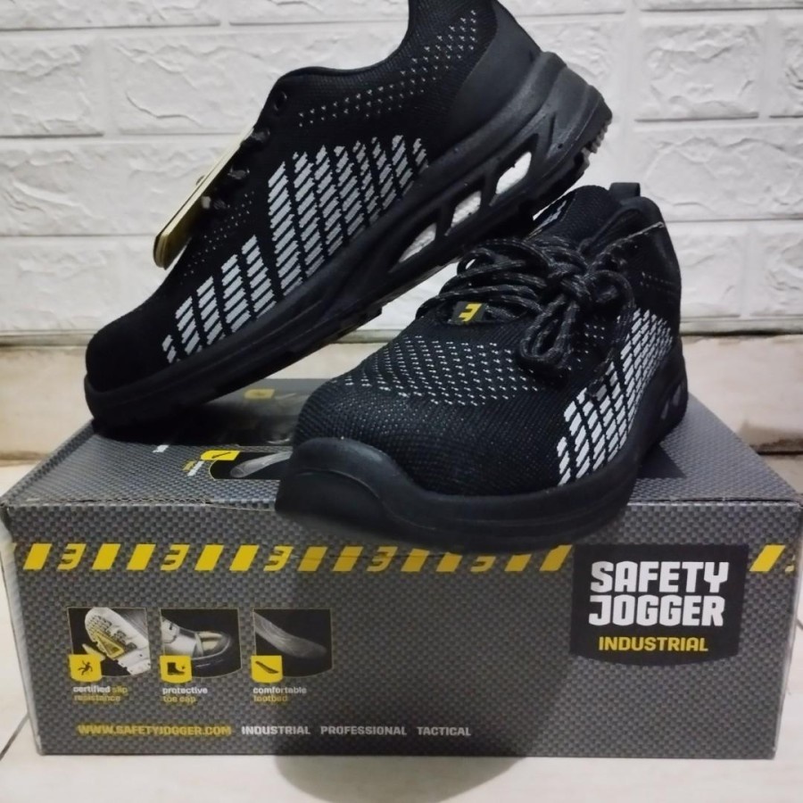 Jual Sepatu Safety Jogger Fitz Black | Shopee Indonesia