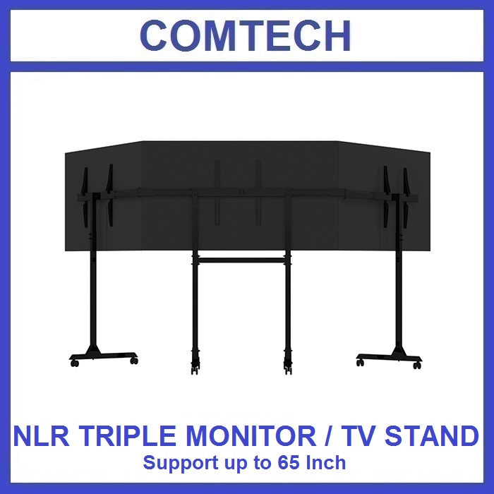 Jual Next Level Racing Free Standing Triple Monitor TV Stand Up to 65 ...