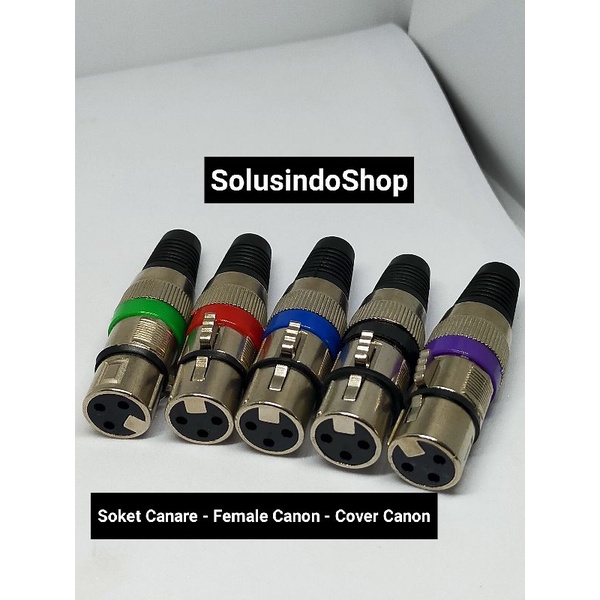Jual Jack jek jak mic canon female canare 3 pin / soket socket canon ...