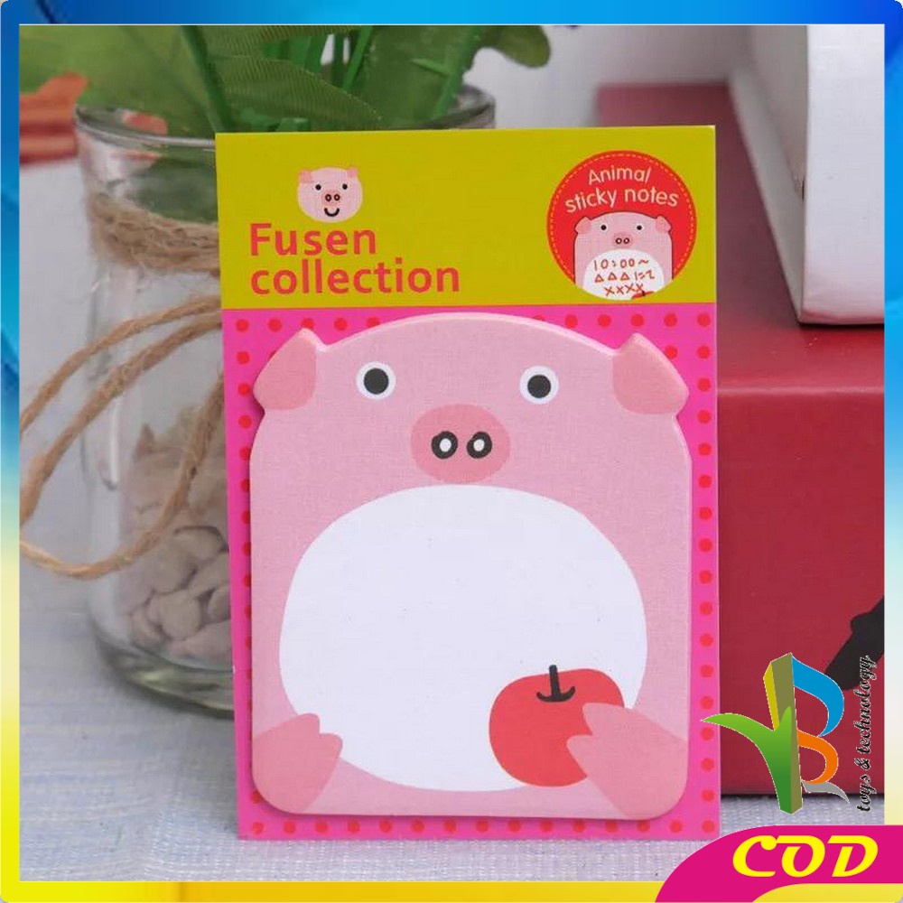 Jual RB-A3 Sticky Notes Motif Binatang Tempelan Kertas Catatan Memo ...