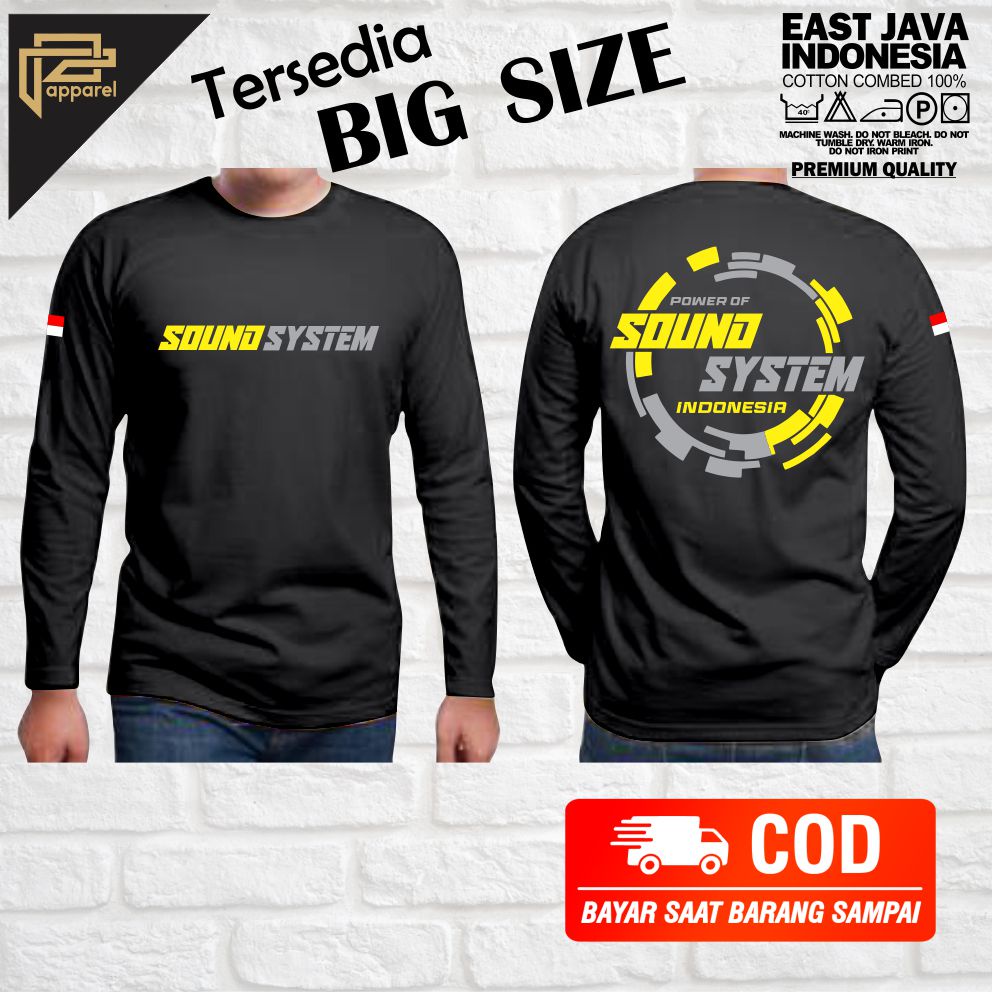 Jual Baju Kaos SOUND SYSTEM audio indonesia lengan panjang | Shopee ...