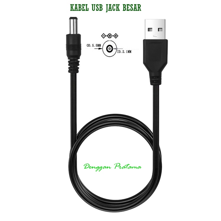 Jual Kabel USB Charger Jack Besar Diameter 5.5mm | Shopee Indonesia