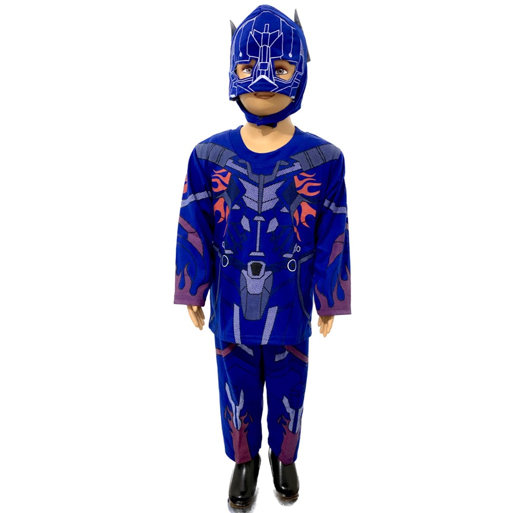 Jual kostum robot transformer topeng kain setelan panjang anak cowok ...