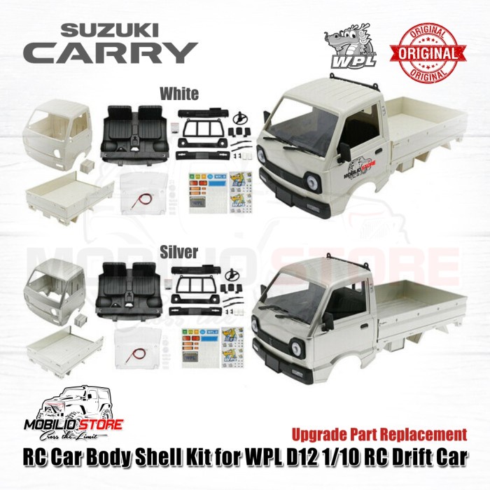 Jual RC Car Body Shell Kit WPL D12 1/10 RC Drift Car Suzuki Carry Pick ...