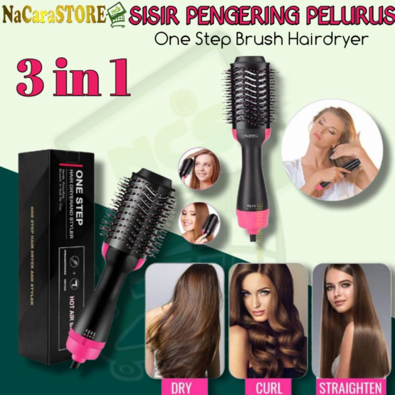 Jual ONE STEP BRUSH HAIR DRYER AND STYLE 3in1 (SISIR PENGERING PELURUS ...