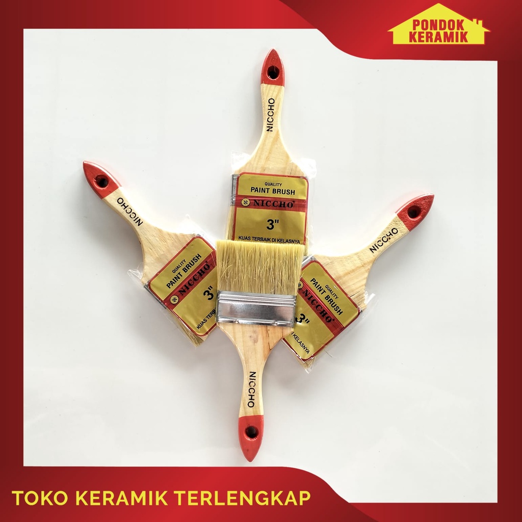 Jual KUAS CAT TEMBOK DINDING SERBAGUNA UKURAN 3 INCH MERK NICCHO ...
