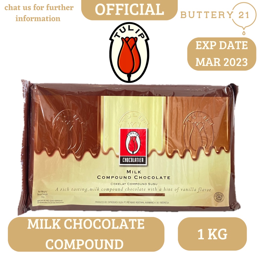 Jual Tulip Milk Compound Chocolate 1 Kg Coklat Tulip Shopee Indonesia