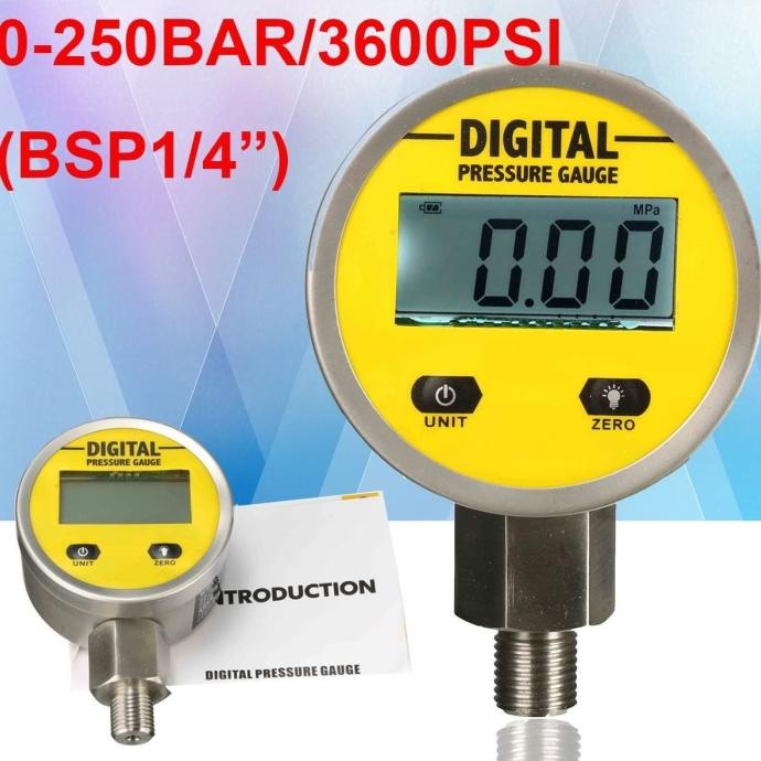 Jual Digital Pressure Gauge 25Mpa Tester Meter 25 MPA Hydraulic 250BAR ...