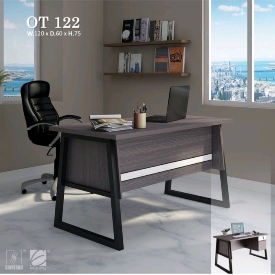 Jual Meja Kantor /Tulis Modern Minimalis Kaki Besi Ot 122 Siantano ...