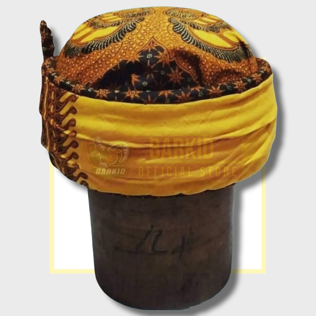 Jual iket sunda candra sumirat motif batik kuning - iket sunda totopong ...