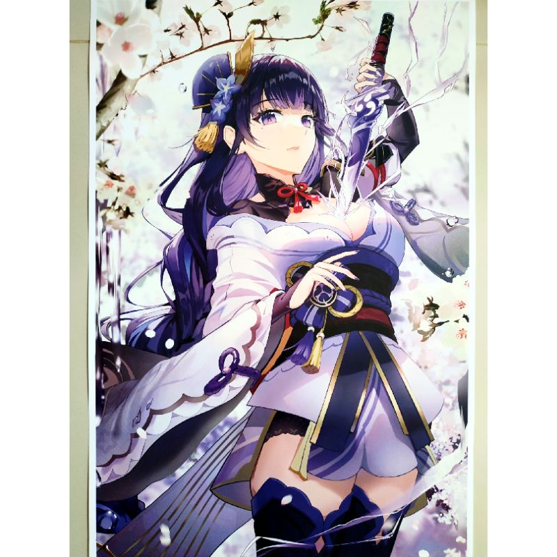 Jual Poster Game Genshin Impact 41 Raiden Shogun Baal Merchandise ...