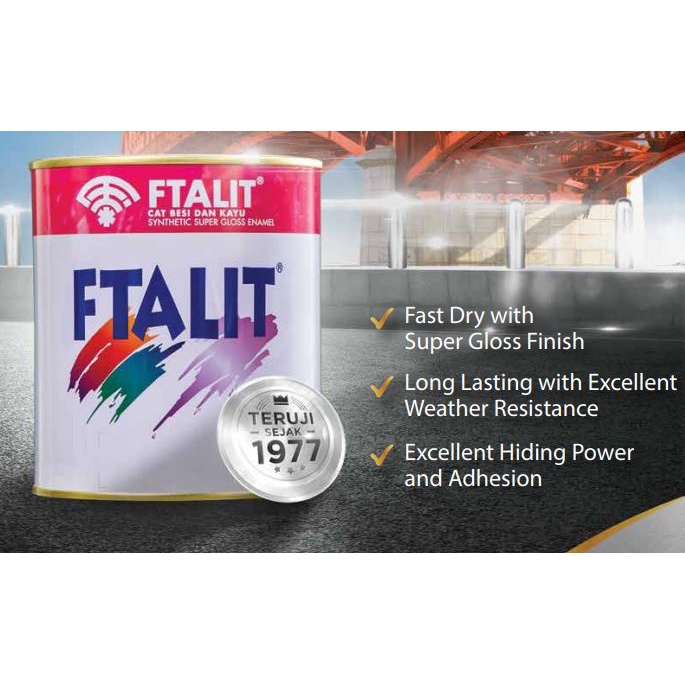 Jual CAT BESI DAN KAYU KANSAI PAINT FTALIT 1 LITER | Shopee Indonesia