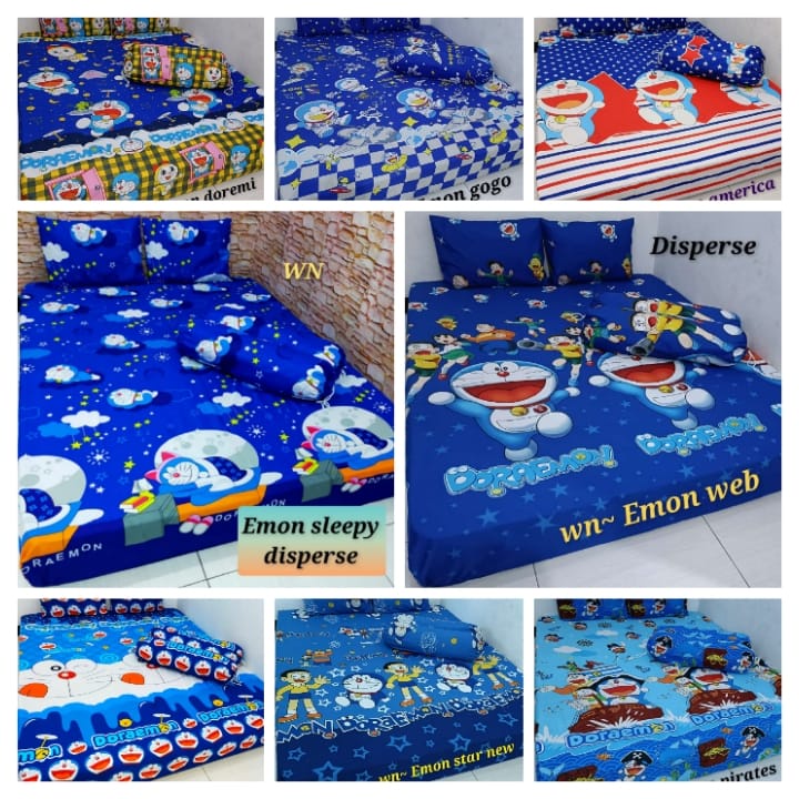 Jual Sprei karakter Doraemon uk 140x200 Tinggi 30 | Shopee Indonesia