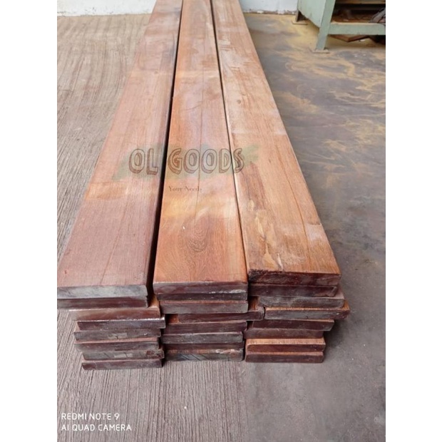 Jual Papan kayu ulin Kalimantan 200cm (P) x 10.5cm (L) x 2cm (T ...