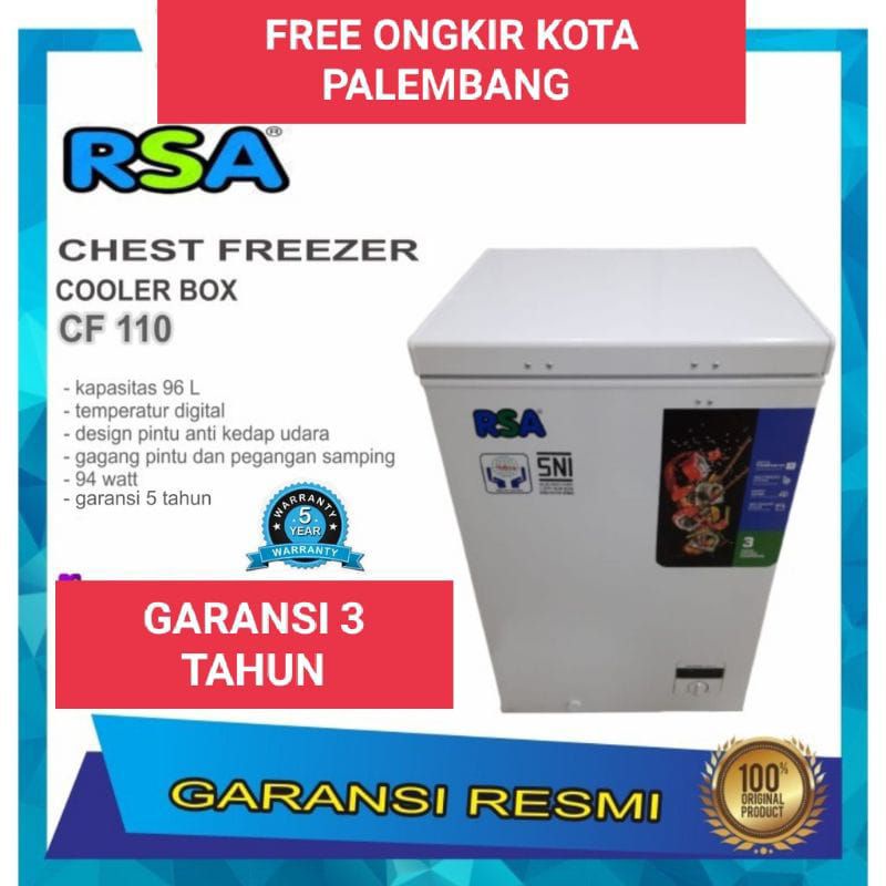 Jual CHEST FREEZER COOLER BOX RSA CF 110 CF110 100 LITER | Shopee Indonesia
