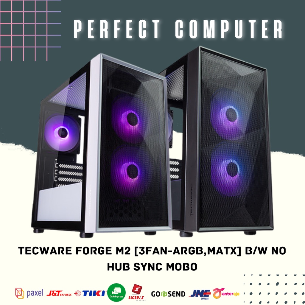Jual TECWARE FORGE M2 [3FAN-ARGB,MATX] B/W NO HUB SYNC MOBO | Shopee ...