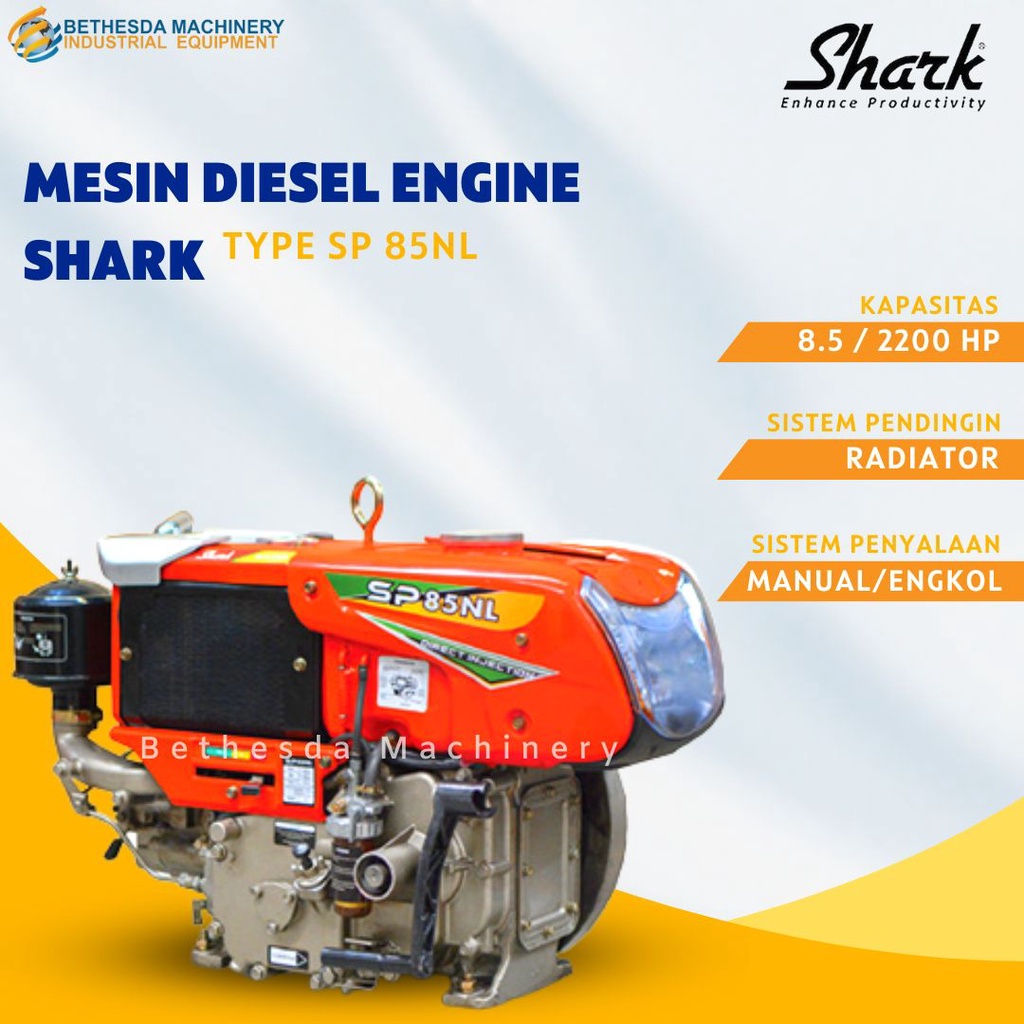 Jual Diesel 8.5HP Engine SHARK sp85nl- Mesin Penggerak 8,5PK Radiator Lampu | Shopee Indonesia