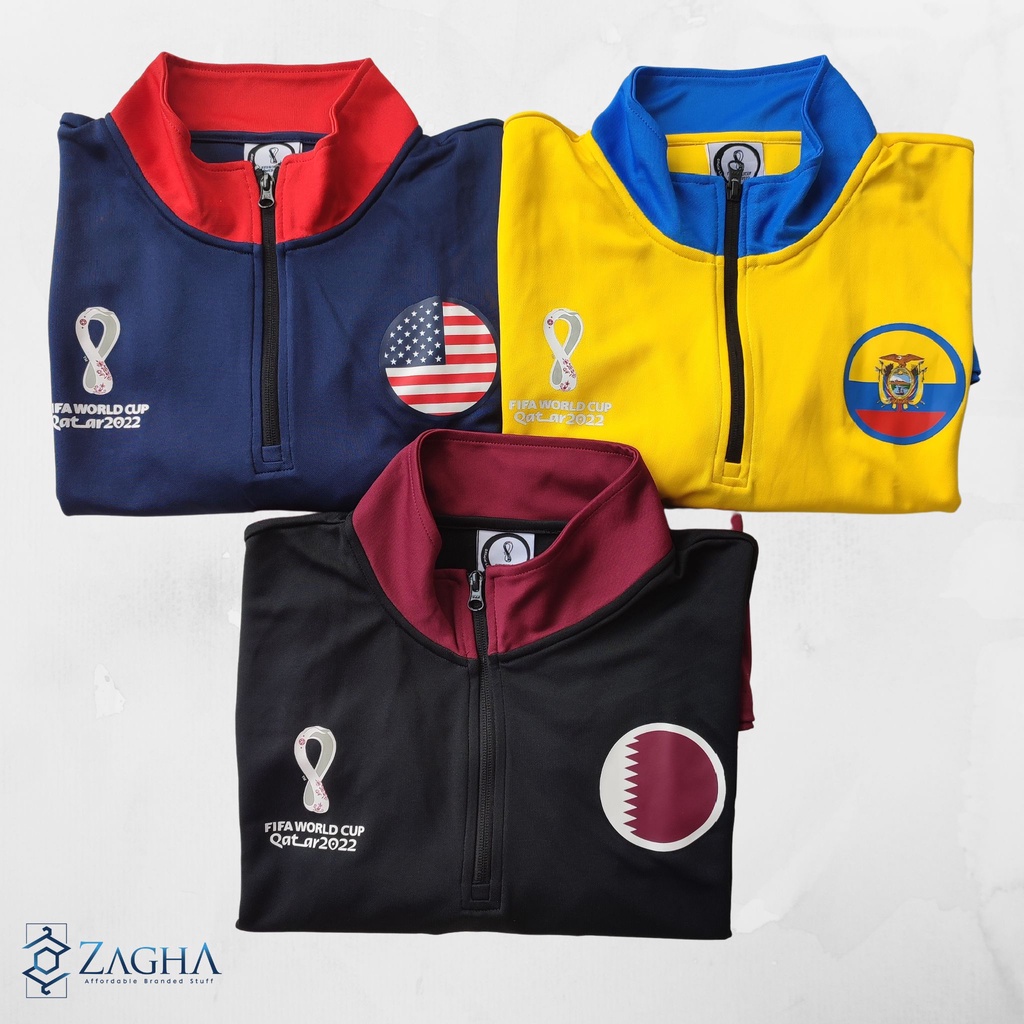 Jual Jaket Piala Dunia FIFA World Cup 2022 1/4 Zip Training Jacket V | Shopee Indonesia