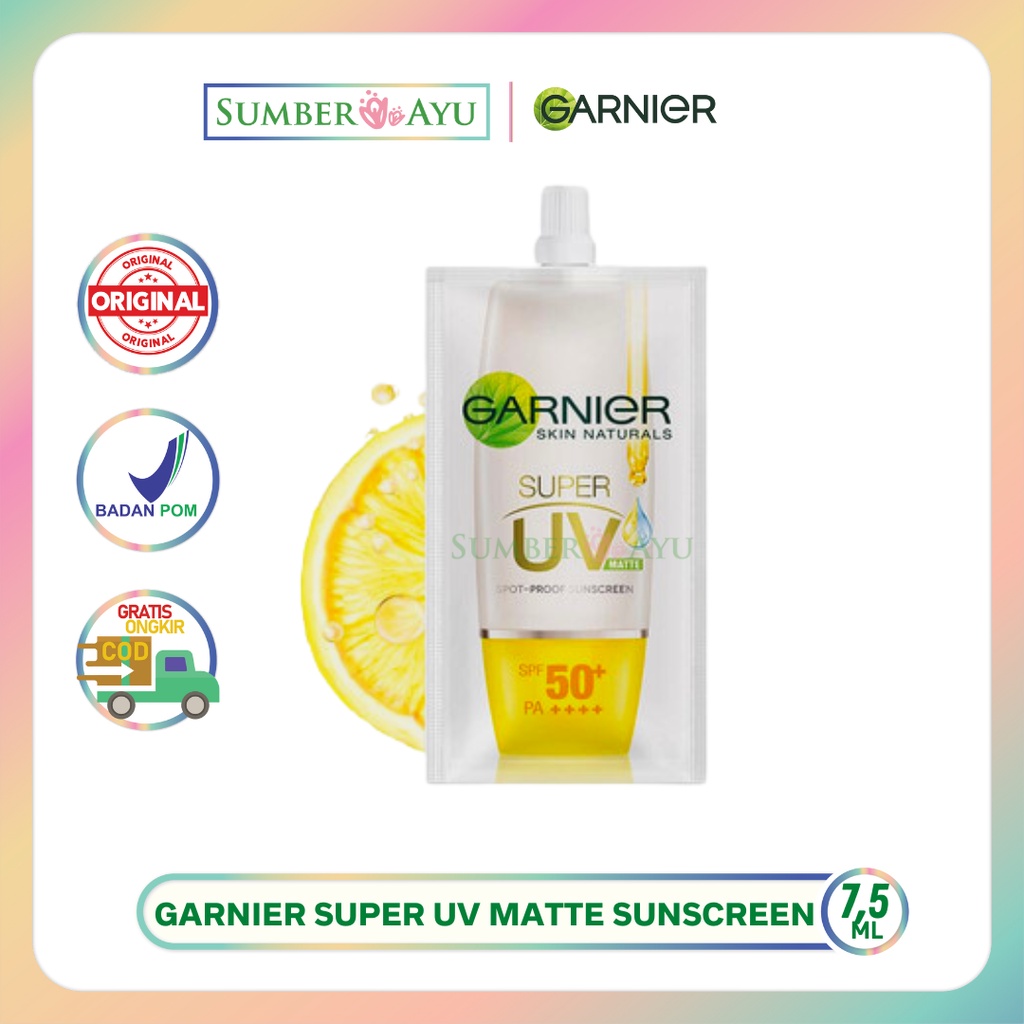 Jual Garnier Super UV Sunscreen Sachet 7,5ml | Shopee Indonesia