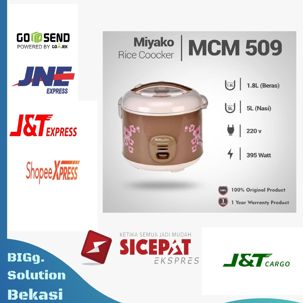 Jual Miyako MCM 509 Rice Cooker Magic Com 3in1 / 1.8 Liter | Shopee ...