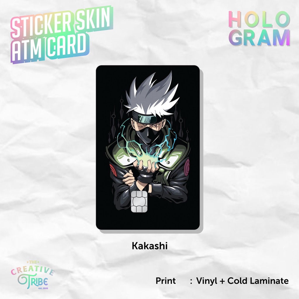 Jual Kakashi Hatake - Sticker Skin Card HOLOGRAM - Vinyl ATM Etoll ...