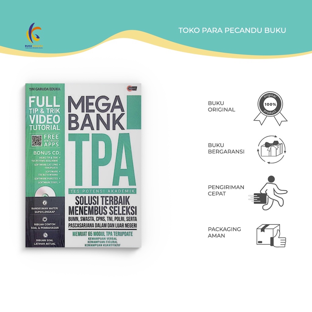 Jual BUKU REFERENSI - MEGA BANK TPA (PLUS CD) - CMEDIA - TIM GARUDA EDUKA | Shopee Indonesia