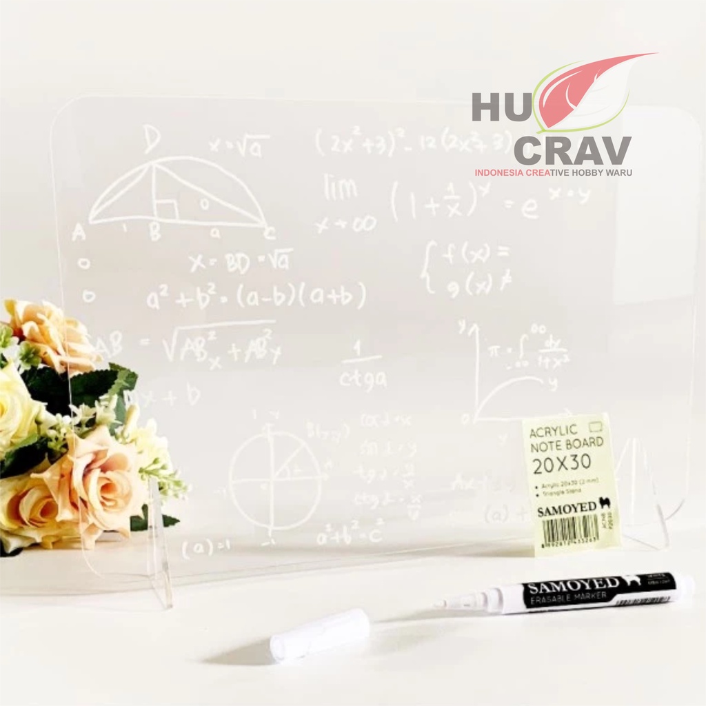Jual Papan Tulis Akrilik / Acrylic Note / Planner Board 20 x 20 cm ...