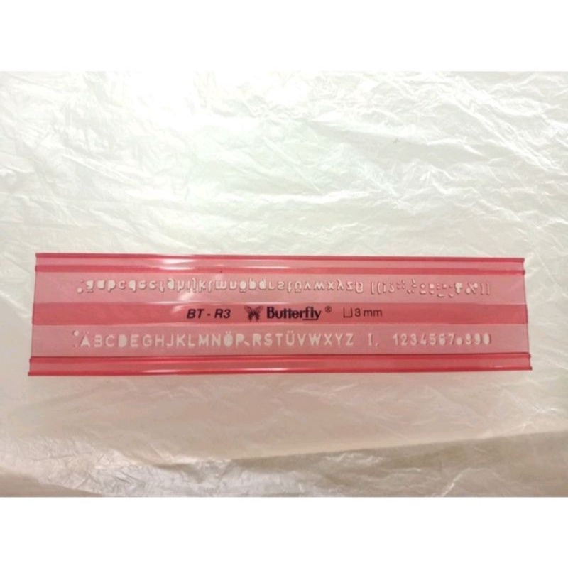 Jual Penggaris Sablon Mal Huruf 3mm BT-R3 Penggaris Butterfly | Shopee ...