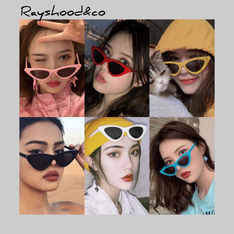 Jual kacamata segitiga kacamata triangle Korean fashion kacamata wanita pria frame vintage cat ...