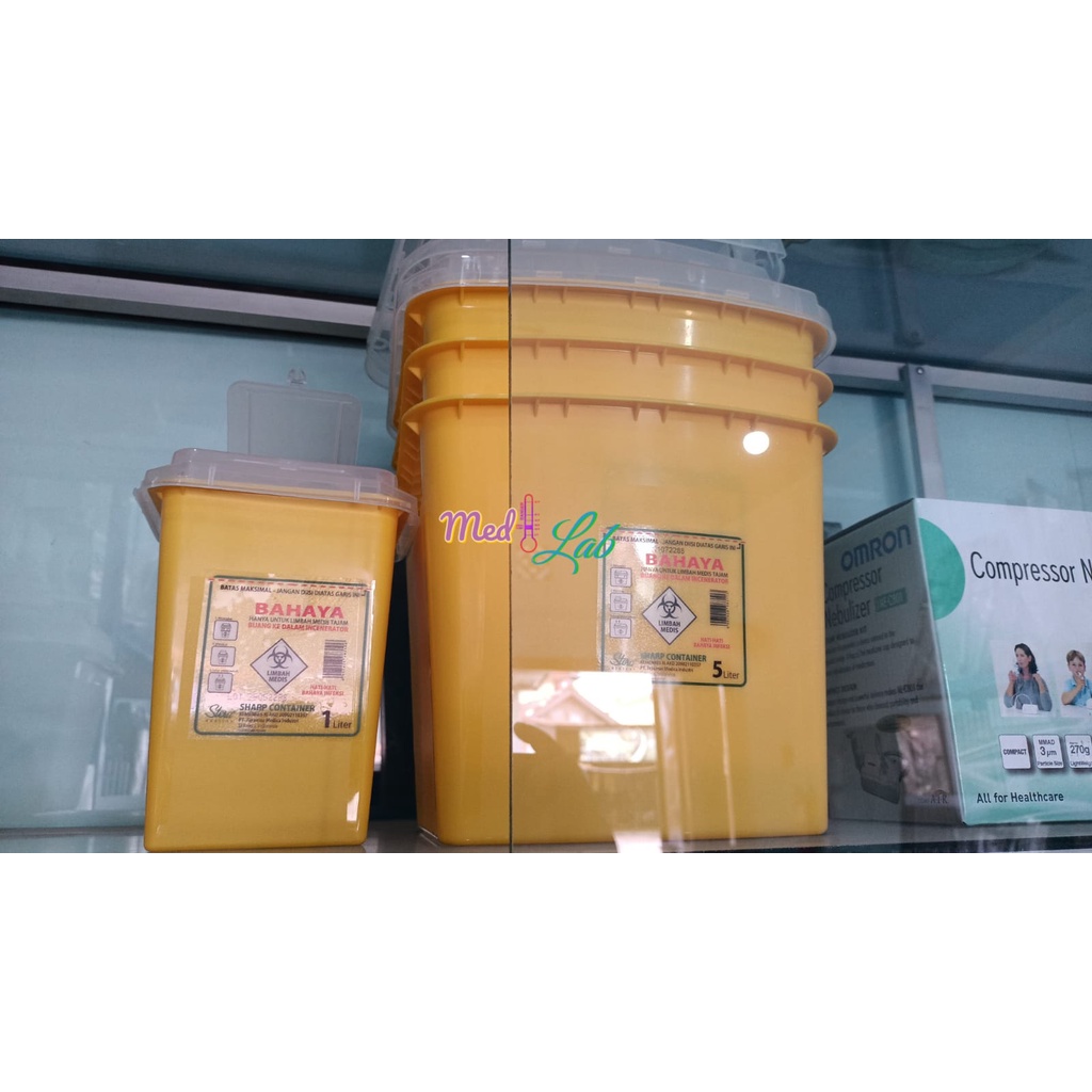 Jual Sharp Container 1Liter tempat sampah medis / safety Box Plastik ...