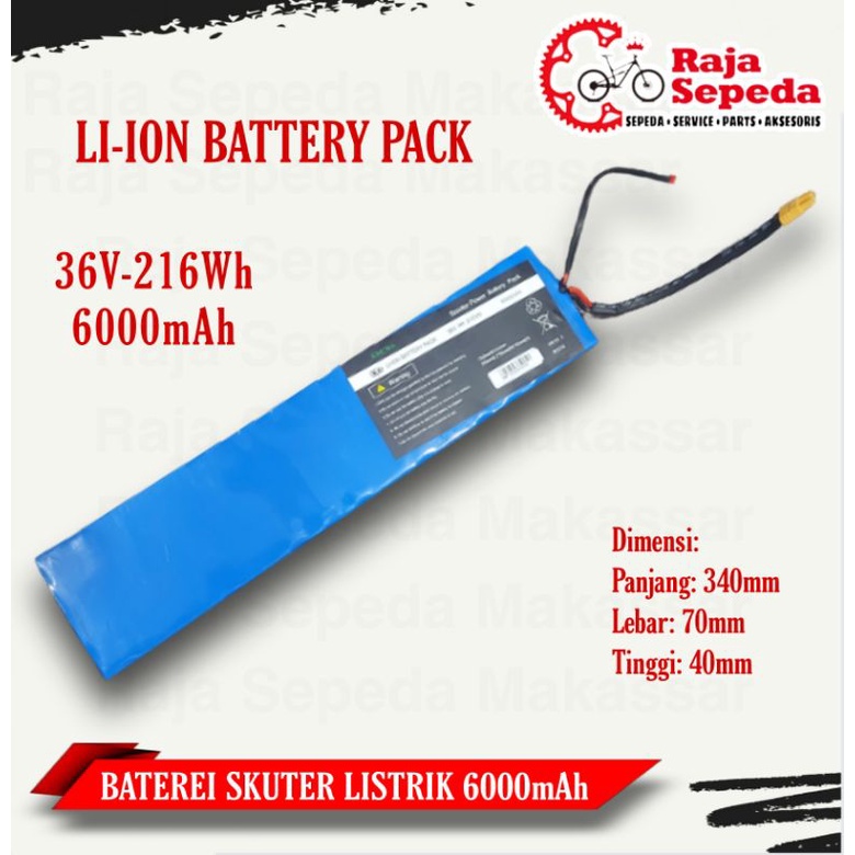Jual BATERAI BATTERY LITHIUM SKUTER OTOPED LISTRIK ELETRICK SCOOTER 36V ...