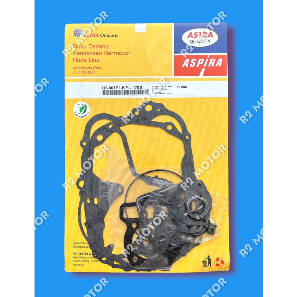 Jual GASKET PAKING FULL SET KFL SUPRA FIT NEW LEGENDA ASPIRA INCLUDE SEAL KLEP | Shopee Indonesia