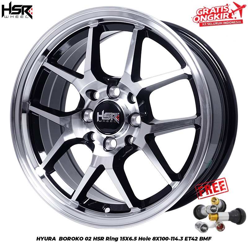 Jual Velg Mobil HSR HYURA BOROKO 02 (Original) R15 Pelek Ring 15 Brio Agya Ayla Mobilio Calya ...