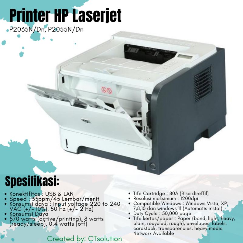 Jual Flash Sale Printer HP LaserJet P2035 P2055 Bolak balik Otomatis | Shopee Indonesia