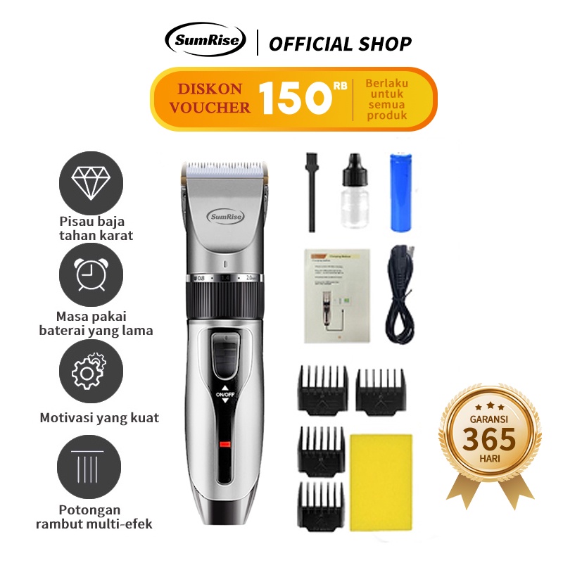 Jual Sumrise Alat Cukur Rambut Elektrik/Hair Clipper Usb Cordless ...