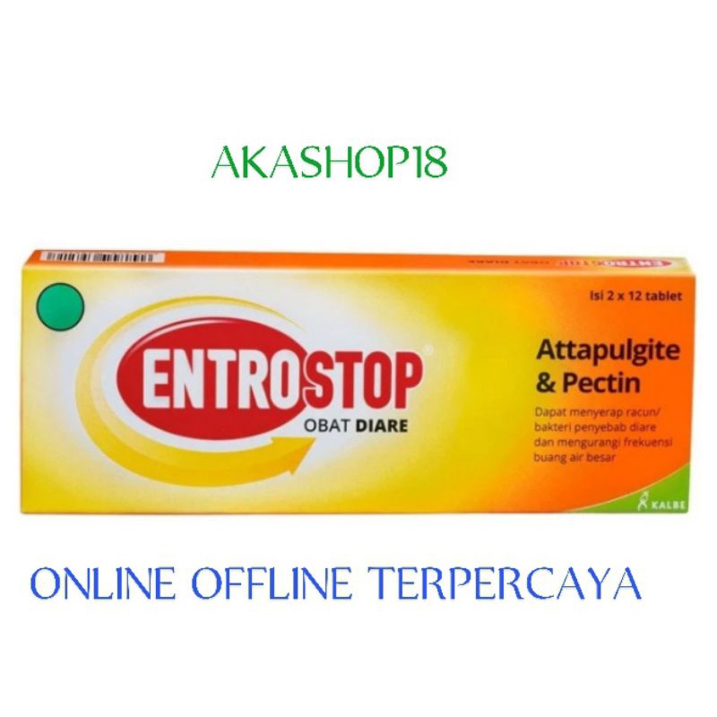 Jual ENTROSTOP TABLET PERBOX ISI 2 STRIP // OBAT DIARE | Shopee Indonesia