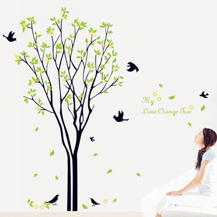 Jual Stiker Dinding Mural Pohon Hijau Wall Sticker Green Tree Aesthetic ...