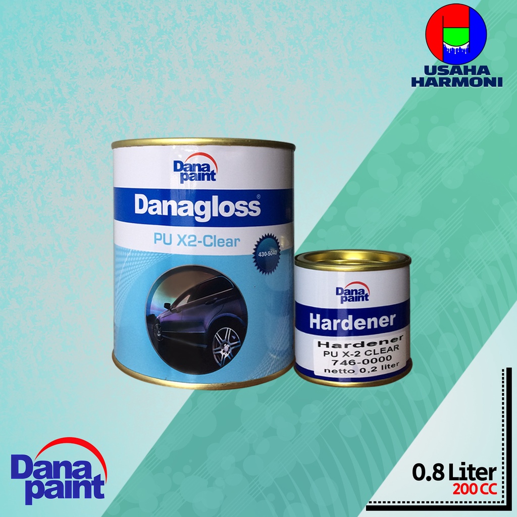 Jual Clear Danagloss PU X2 Clear + Hardener | Ukuran : 1 L | Shopee ...