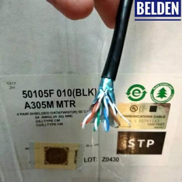 Jual Kabel Lan Stp Belden Cat5E 30Meter Outdoor Siap Pakai Origin -S43B ...