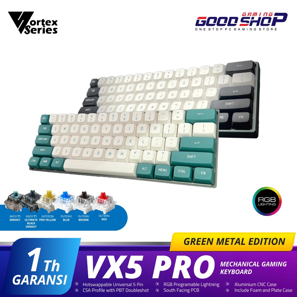 Jual VortexSeries VX5 PRO Midnight Green Metal Edition Mechanical ...