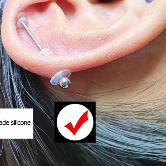 Jual NoPull Piercing Disc Silicone 3/7/9mm Perhatikan Deskripsi - 10pc ...