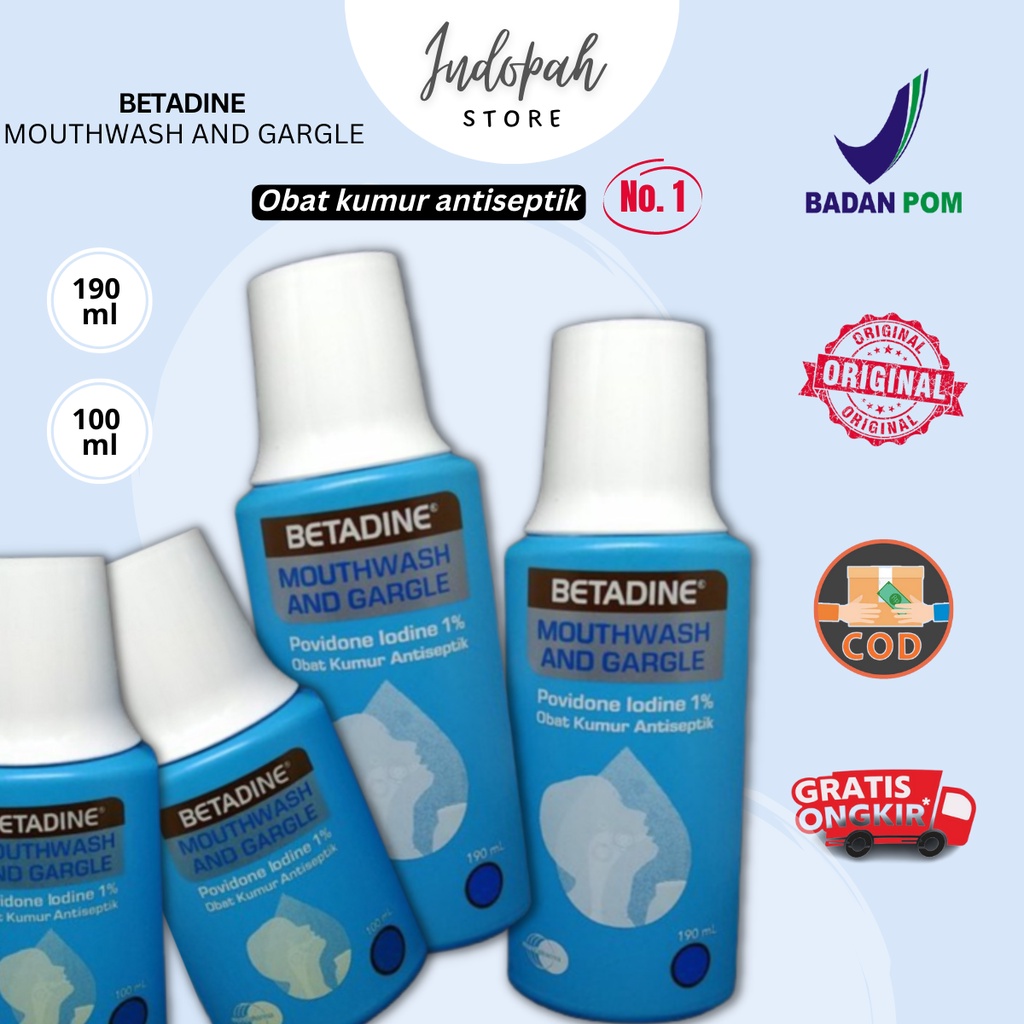 Jual BETADINE GARGLE 190ML |XBETADINE GARGLE 100ML OBAT KUMUR ...